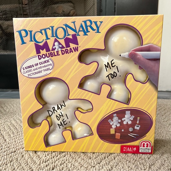 Mattel | Toys | Mattel Pictionary Man Double Draw Age 7 Pictionary ...